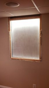 Faux Basement Window Installation - Monks Home Improvements